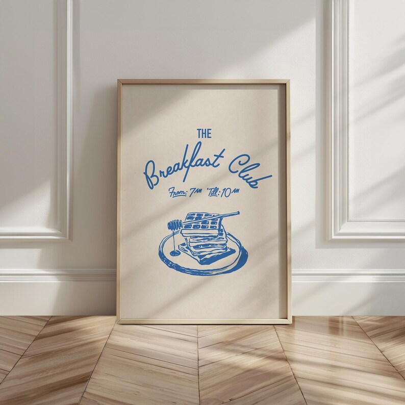 Hand Drawn Kitchen Print Set of 3, Breakfast Wall Art, Pasta Printable ...