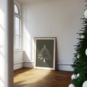 Christmas Tree Printable Art Modern Minimalist Christmas Wall Art ...