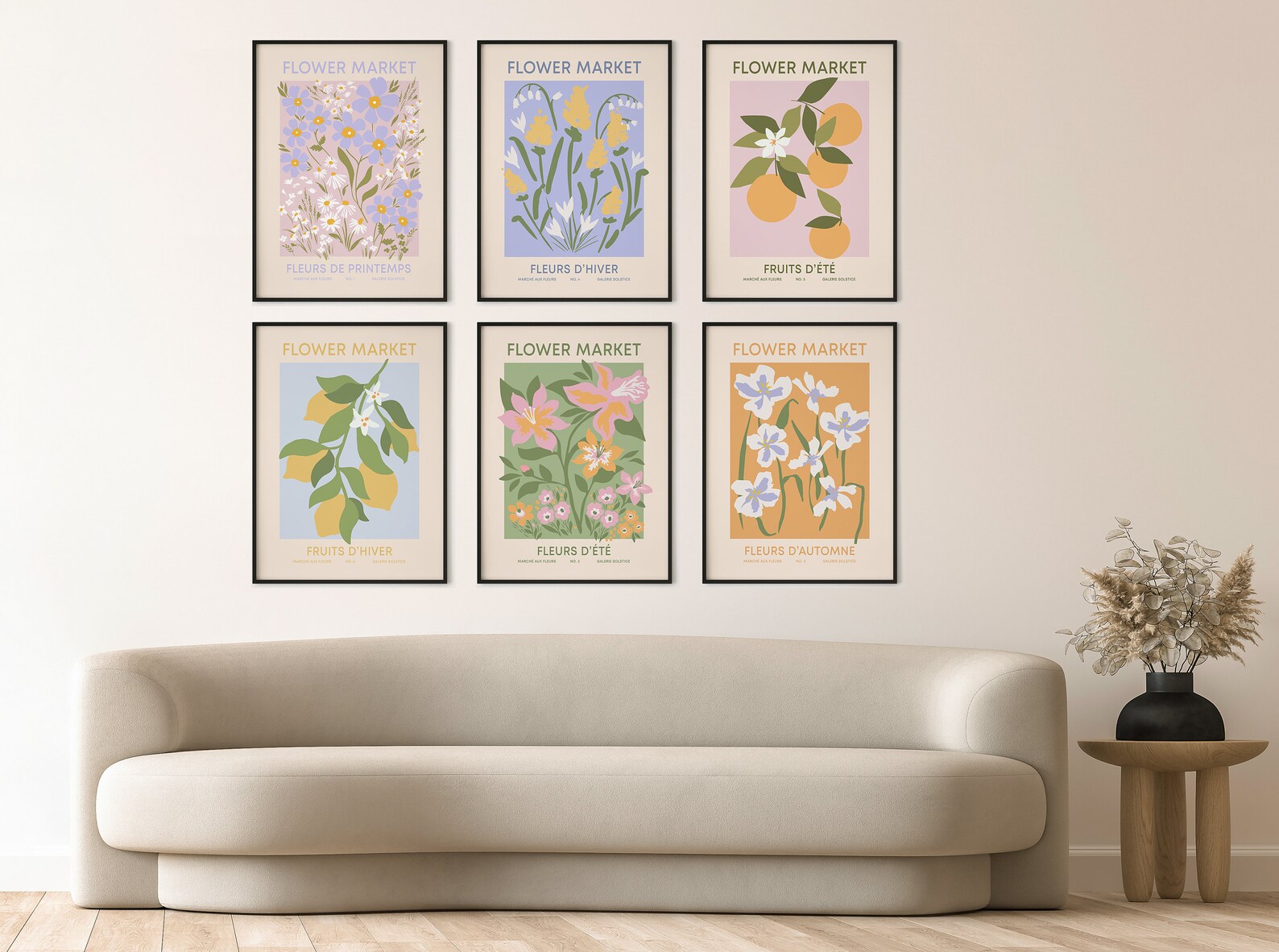 Flower Market Poster Set of 6 Gallery Wall Set Flower Market - Etsy