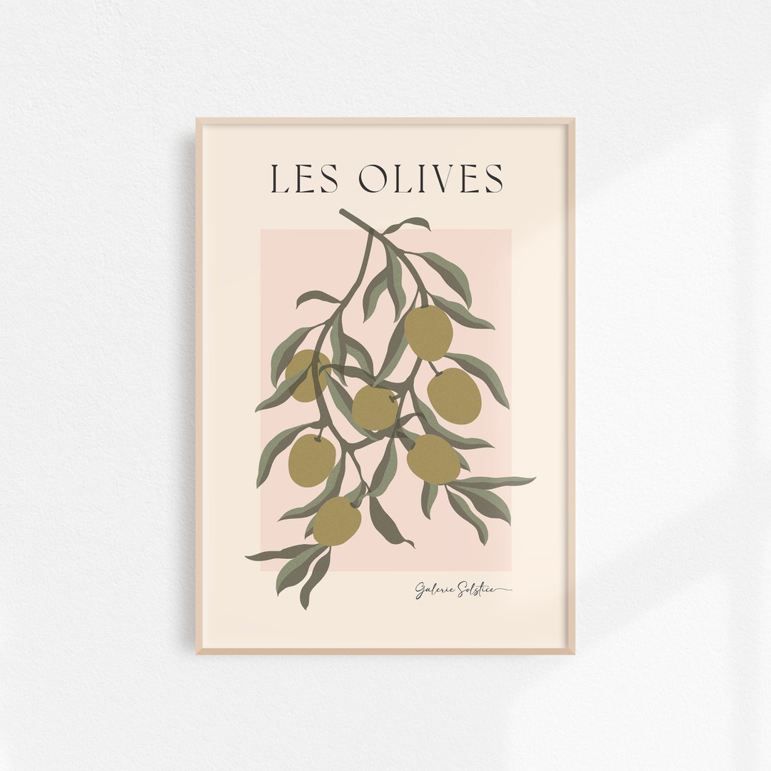 Olives Print Kitchen Wall Art Kitchen Poster Aesthetic Dining Wall Art ...