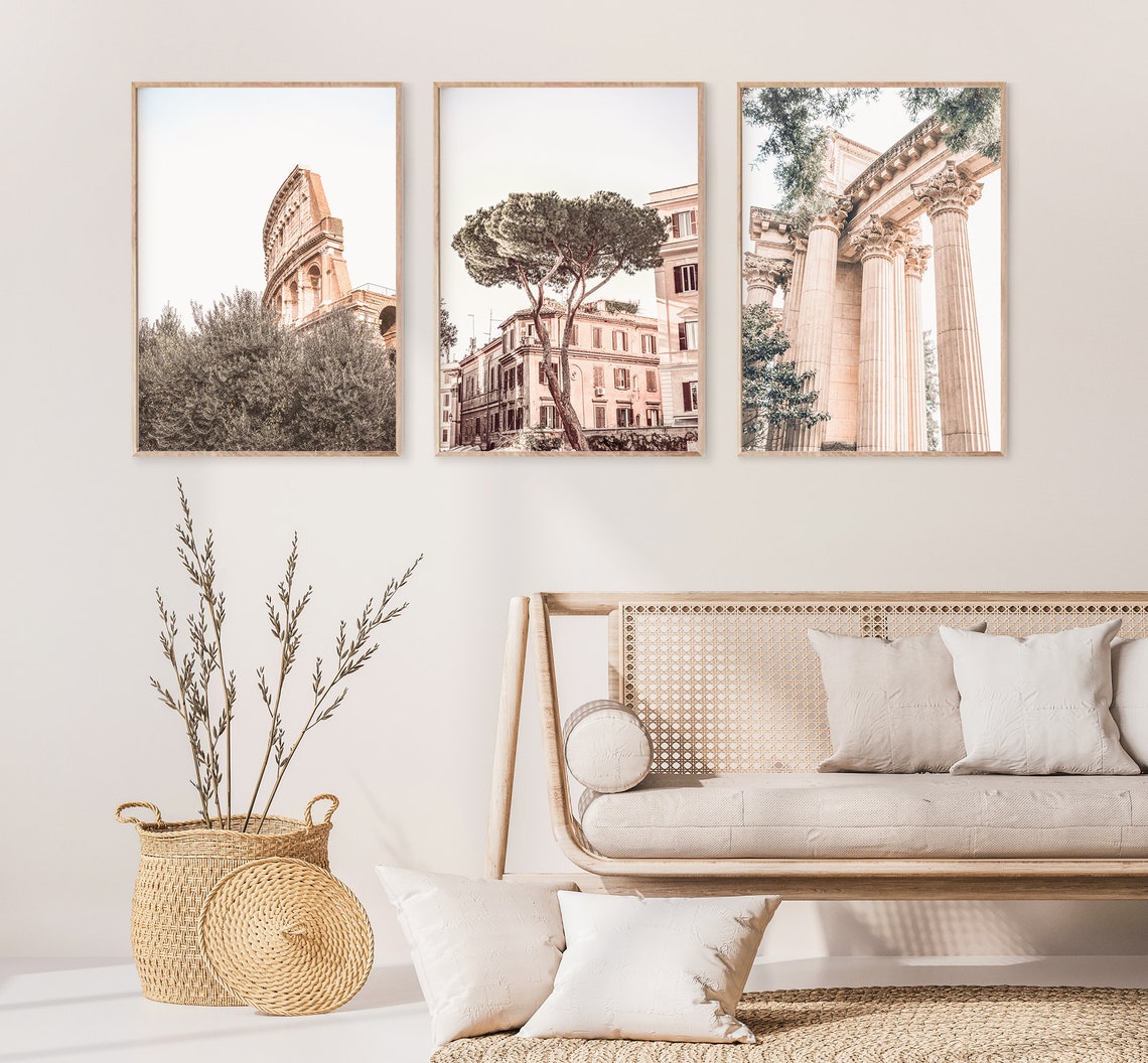 Rome Prints Set of 3 Prints Rome Wall Art Printable Art | Etsy