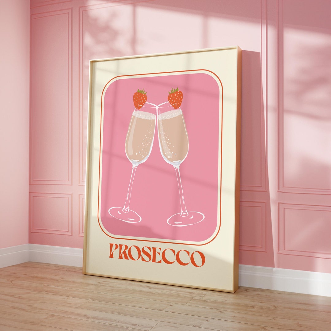 Prosecco Poster Prosecco Printable Art, Bar Cart Decor Wine Wall Art ...