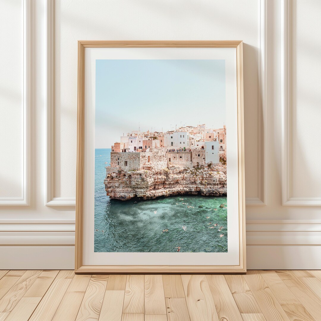 Polignano a Mare Print Puglia Italy Print, European Wall Art Puglia ...