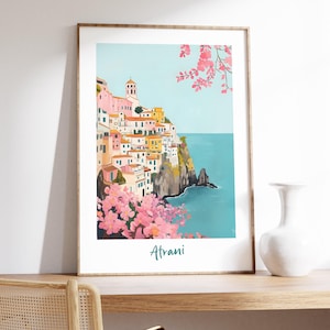 Amalfi Coast Print Set of 6, Italy Gallery Wall Art, Amalfi Paintings ...