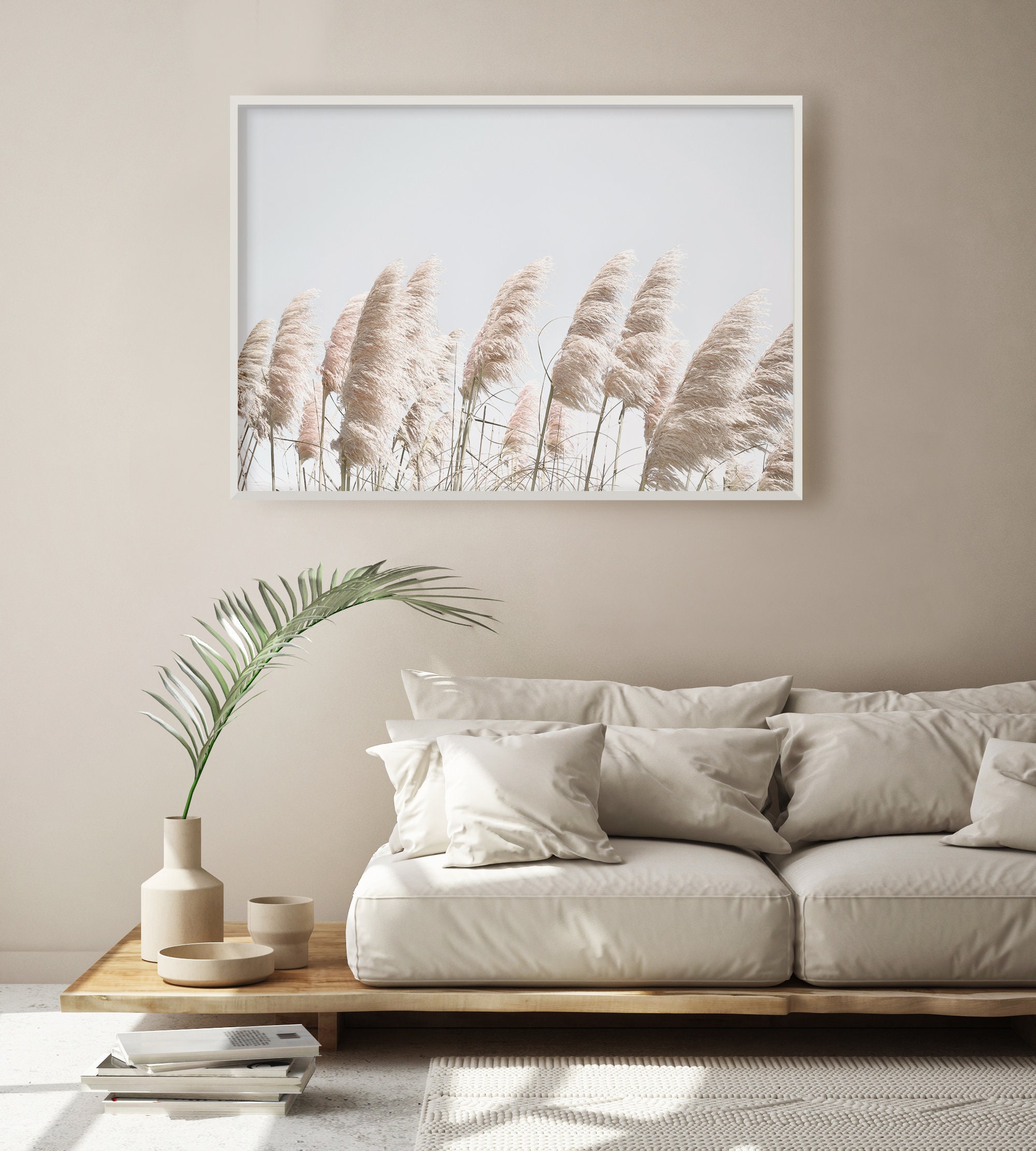 Pampas Grass Print Neutral Coastal Poster Beach Grass - Etsy