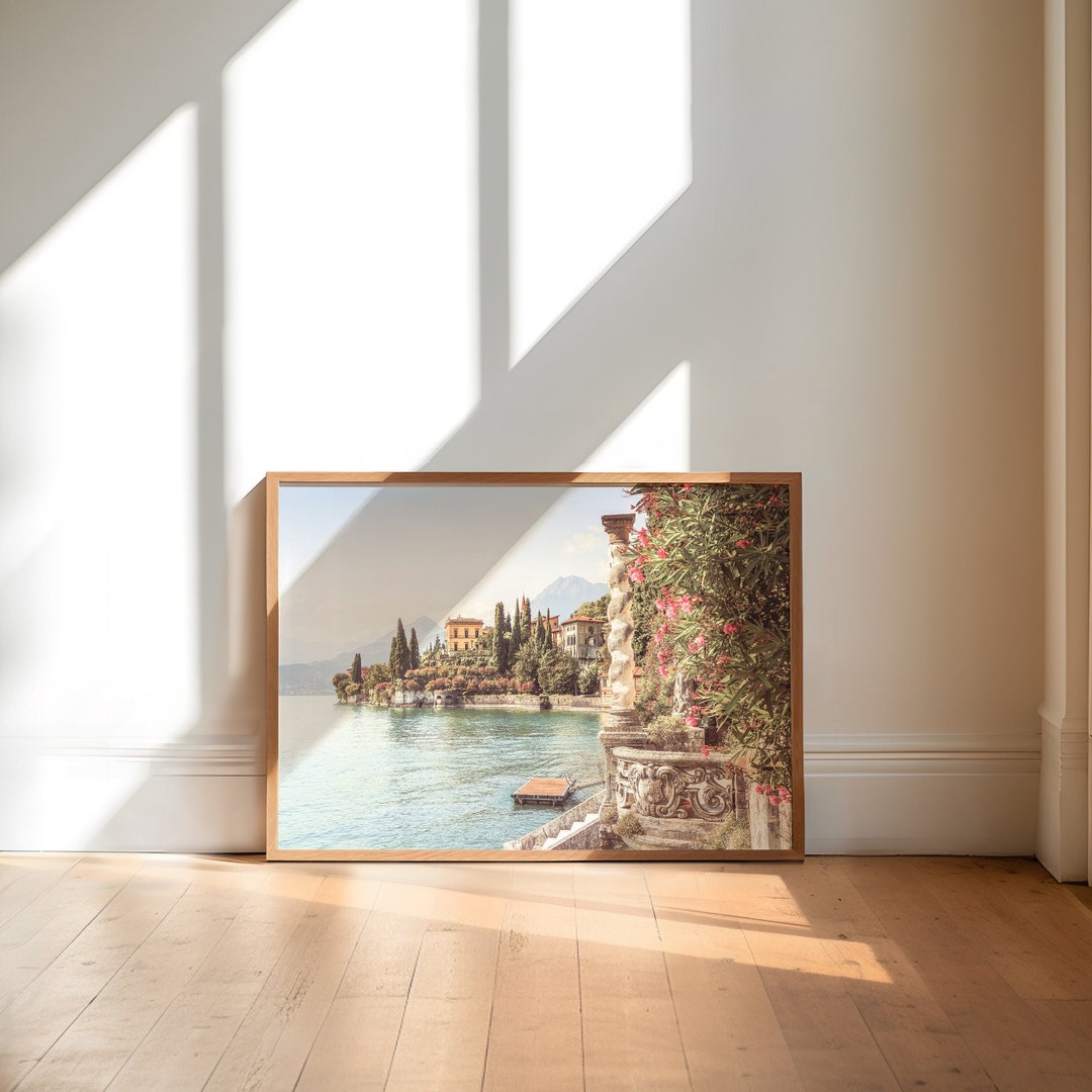 Lake Como Print Italy Wall Art, Villa Monastero Varenna Printable Art ...