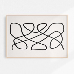 Continuous Line Art Abstract Line Drawing Simple Line Art Horizontal ...