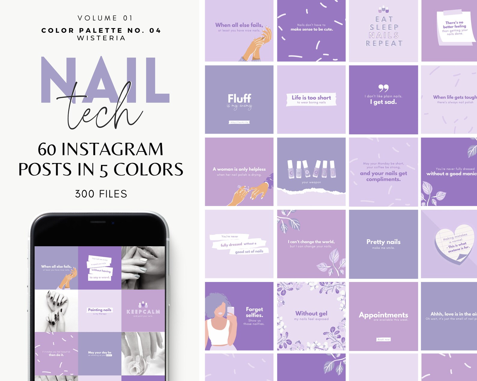 Nail Quotes Instagram Post Nail Tech Nail Artist Post Nail - Etsy