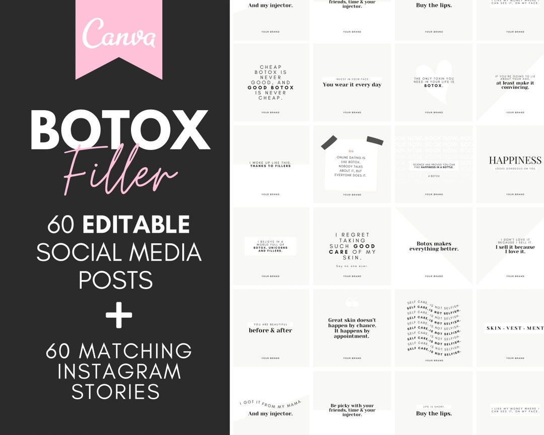 Botox and Filler Template, Botox Quotes, Instagram Post, Botox ...