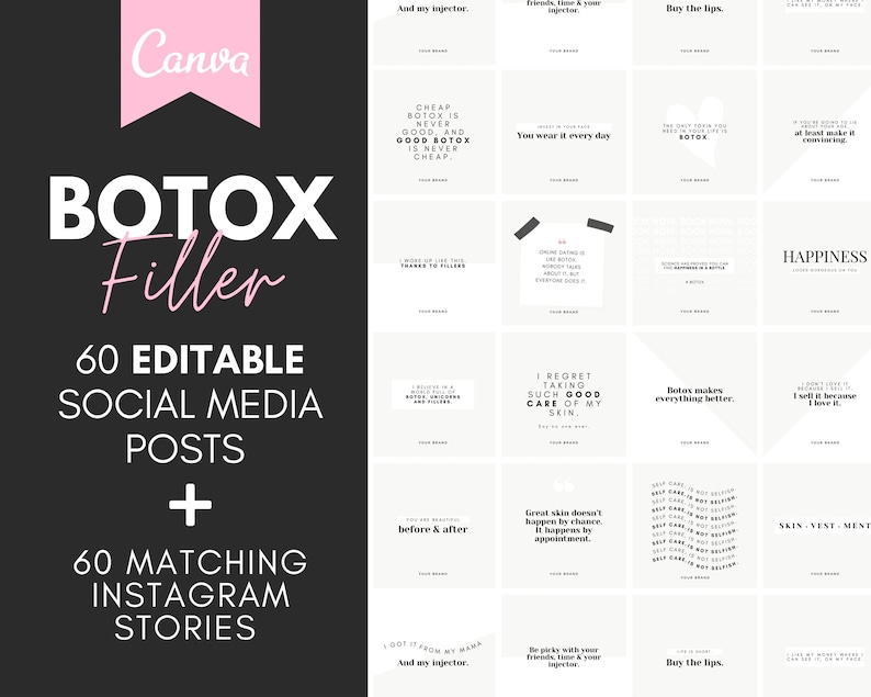 Botox and Filler Template, Botox Quotes, Instagram Post, Botox ...