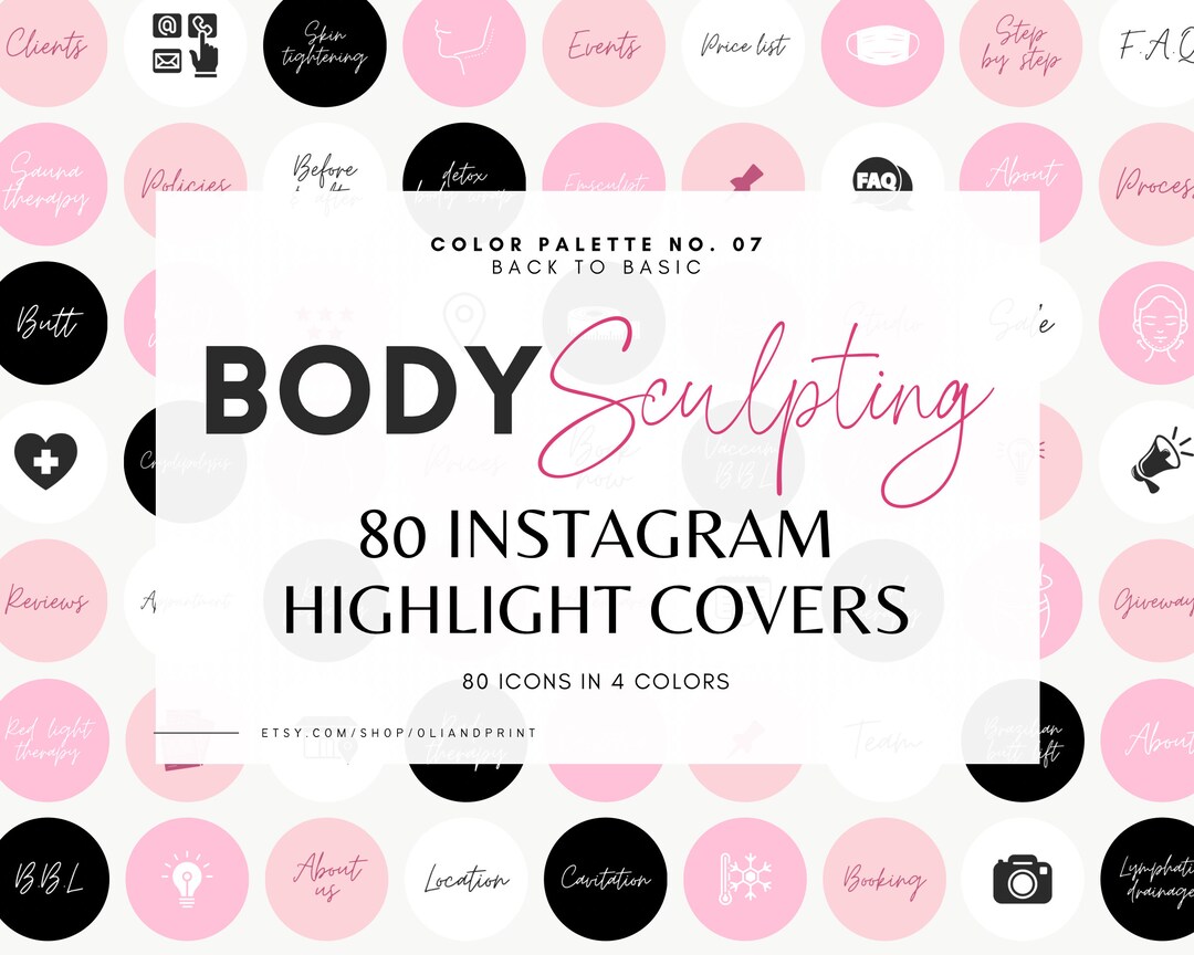 BODY SCULPTING Highlight Covers, Minimalist, Body Contouring, Body ...