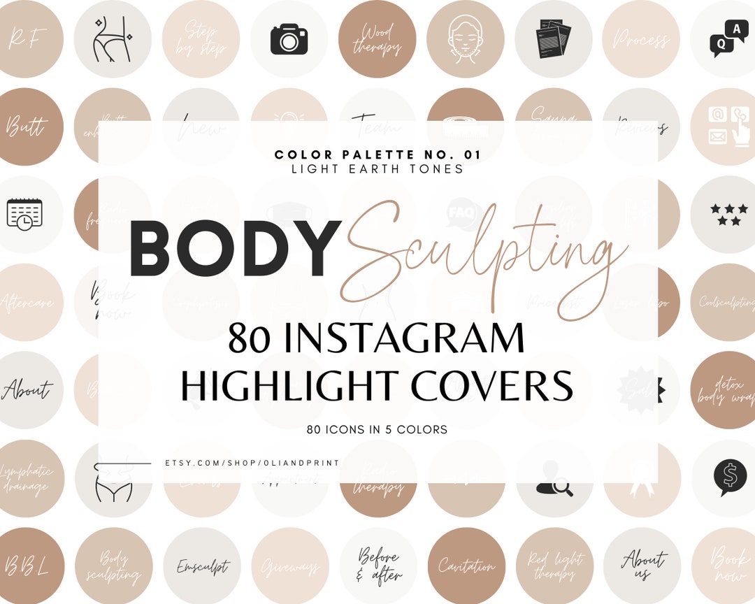 BODY SCULPTING Highlight Covers Minimalist Body Contouring - Etsy