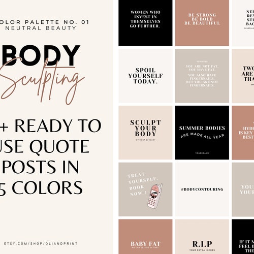 Body Sculpting Instagram Post Templates Body Contouring - Etsy