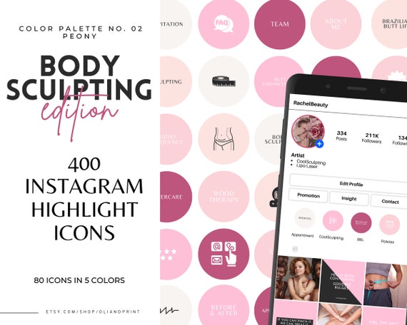 BODY SCULPTING Highlight Covers Minimalist Body Contouring | Etsy