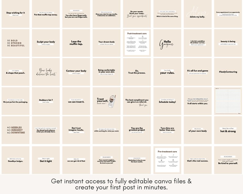 Editable Body Sculpting Instagram Quote, Body Sculpting Instagram, Body ...