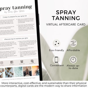 Digital Spray Tan Care Card E-card Spray Tan Aftercare Care - Etsy