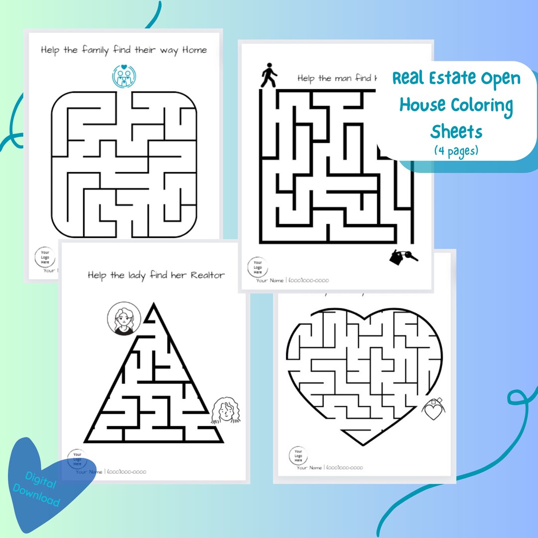 Real Estate Open House Maze Sheets - Etsy