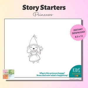 Coloring Page. Story Starters. Coloring + Imagination! Princess ...