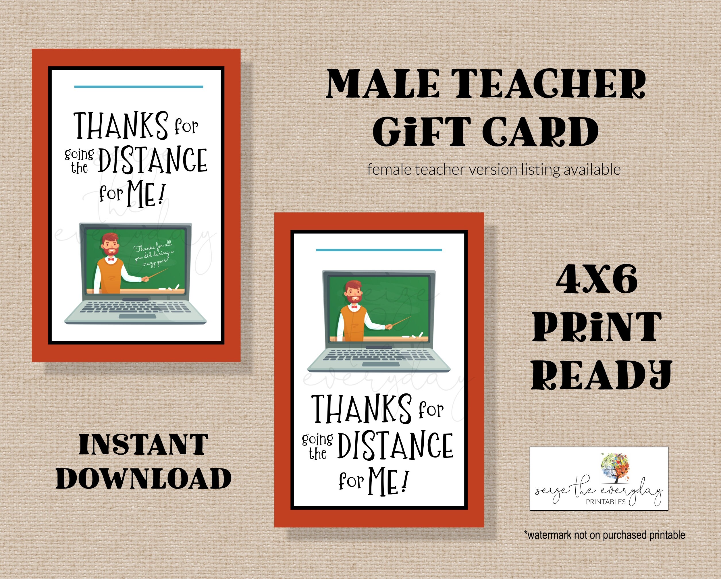 Teacher Appreciation Gift Card Holder. Online/Distance | Etsy