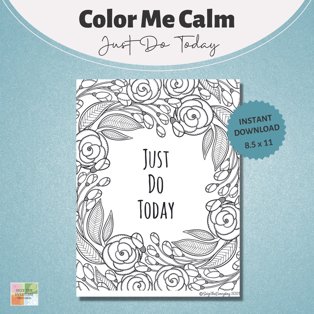 Coloring Page. Color Me Calm Series. Adult and Teen Coloring Pages ...