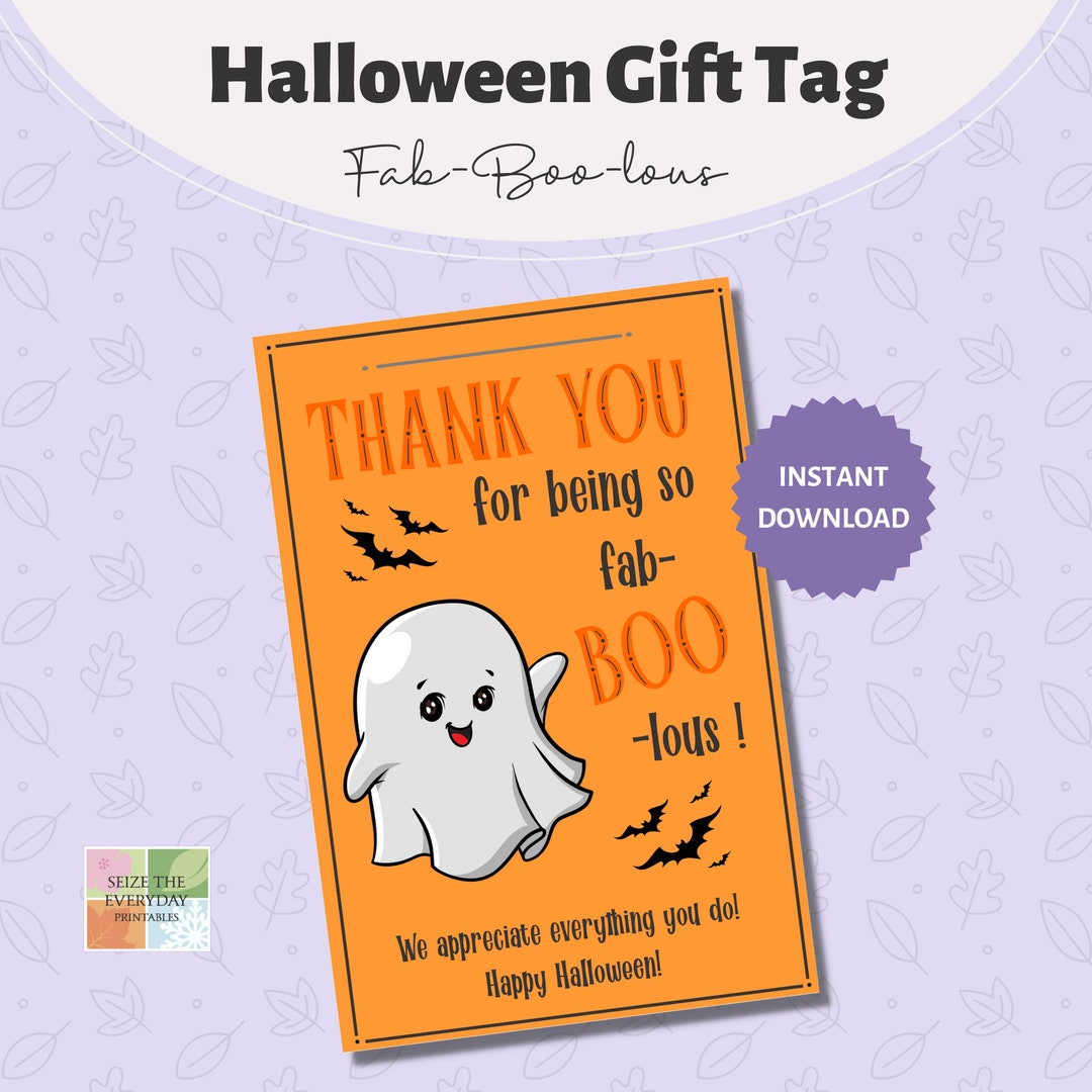 Halloween Gift Card Tag. Thank You Card. Teacher Appreciation. You Are ...
