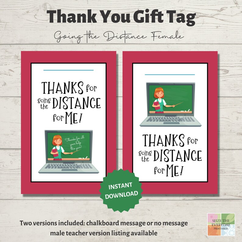Teacher Appreciation Gift Card Holder. Female Teacher. Online/distance ...