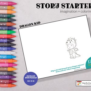 Coloring Page. Story Starters. Coloring Imagination - Etsy
