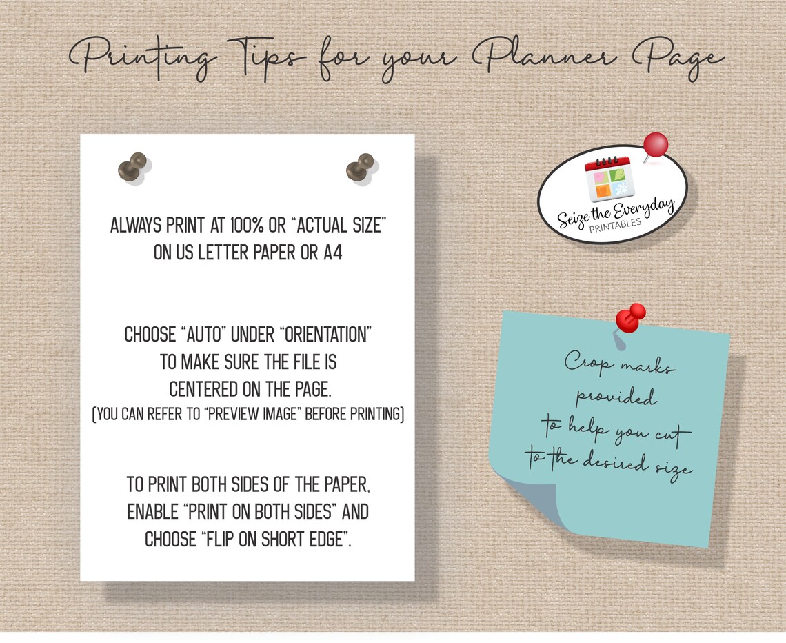 PRINTABLE WEEKLY on 2 PAGES Monday Start Planner Printable - Etsy