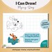 Coloring Page. I Can Draw! Series. Grid Drawing. Flying Dog. Printable ...