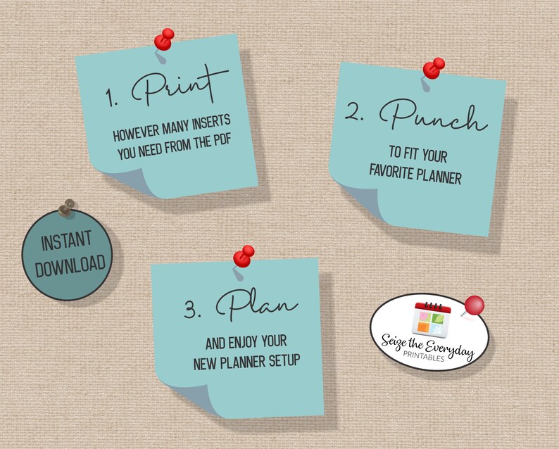 PRINTABLE WEEKLY on 2 PAGES Monday Start Planner Printable - Etsy