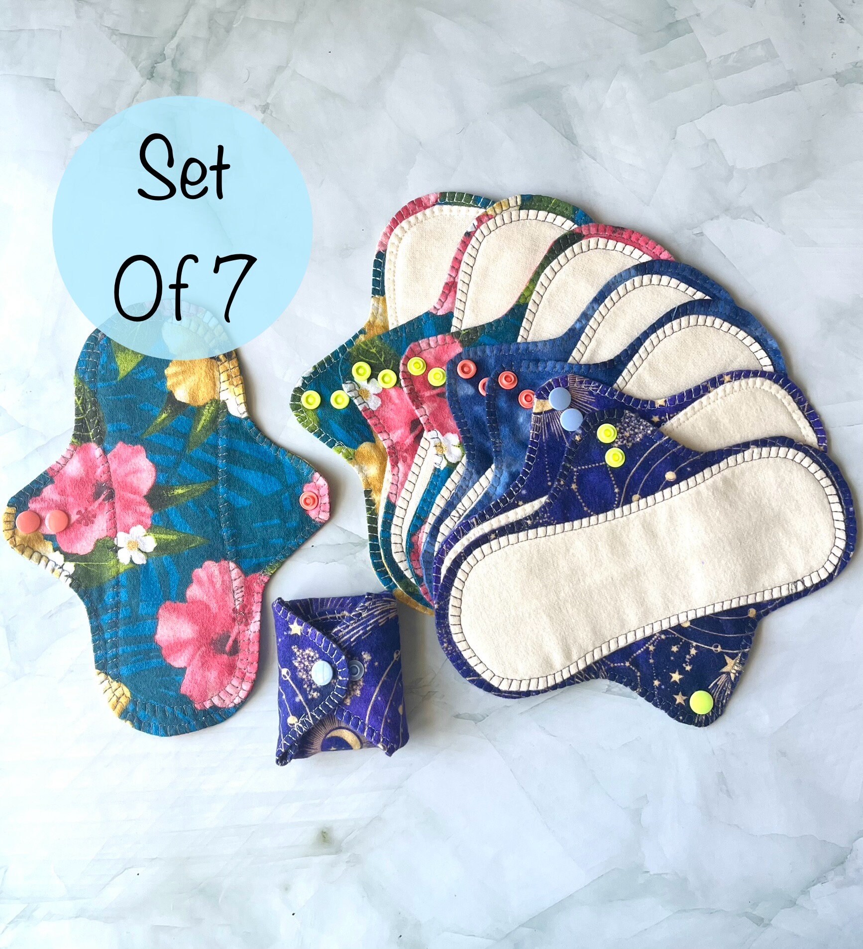 Light Day Reusable Panty Liner Cloth Pads 4 Layers Brushed Flannel, 9.5 ...