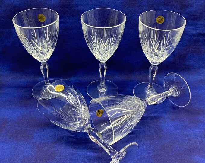 Set of 5 Capri Crystal Cristallo Al Piombo 24% ITAIA Stemware 7 3/8” 8 ...
