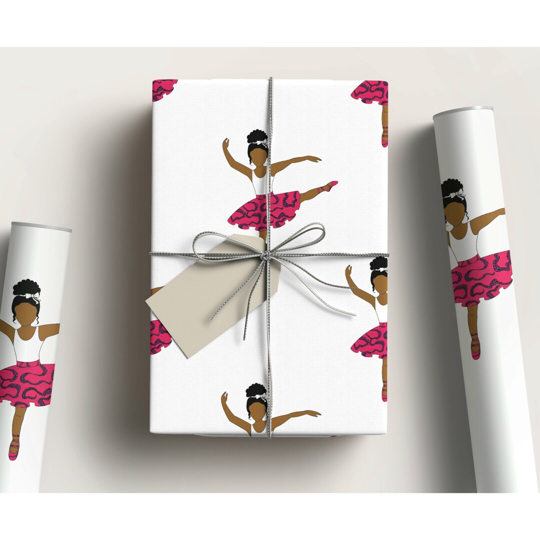 Black Ballerina Wrapping Paper for Girls Children - Etsy