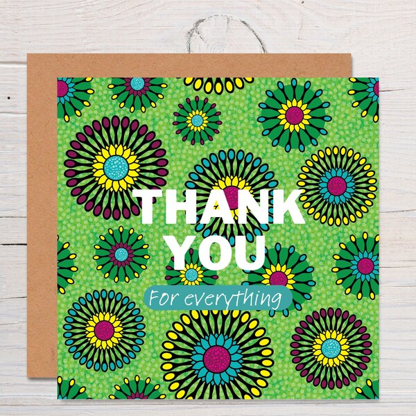 Afrocentric Thank You Card - Etsy