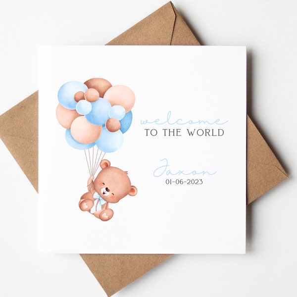Teddy Bear Card - Etsy