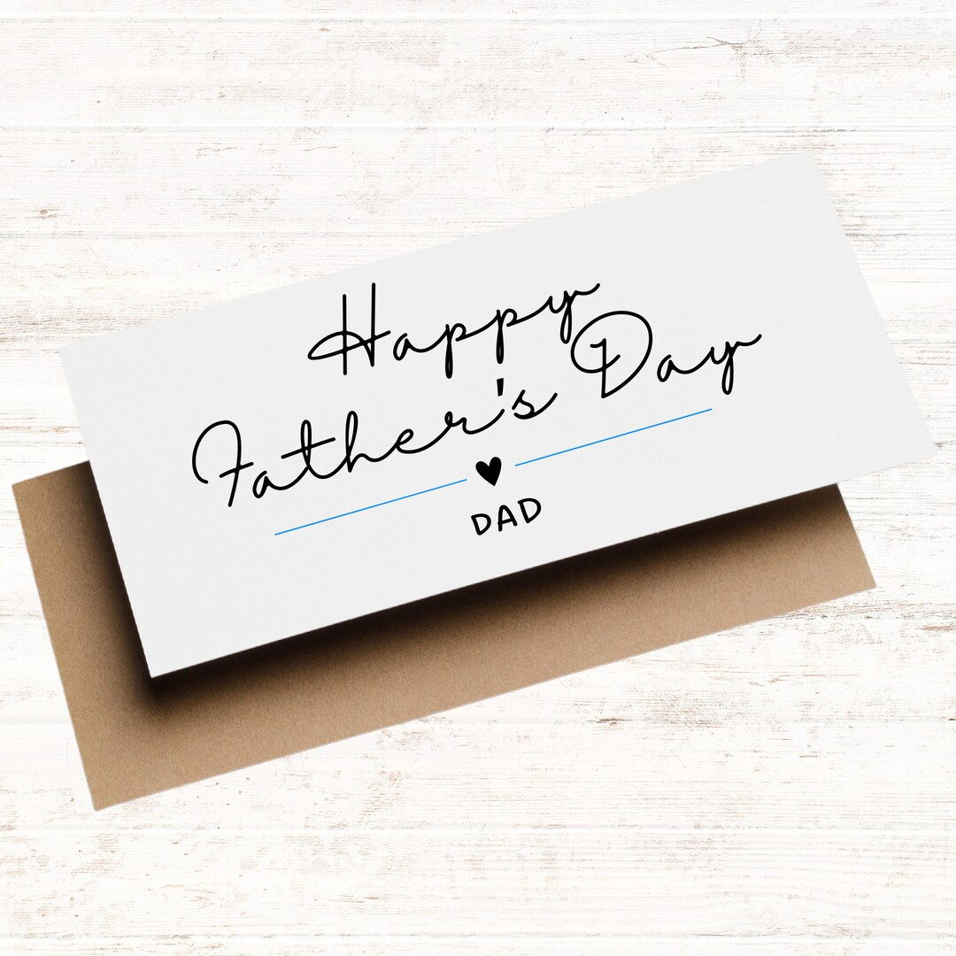 Personalised Happy Father's Day Money Wallet Card, Gift Voucher Card ...