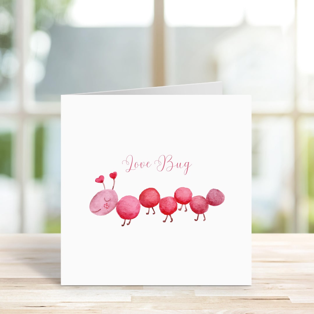 Cute Love Bug Valentines Day Card, Love Cards, Happy Valentine's Day ...
