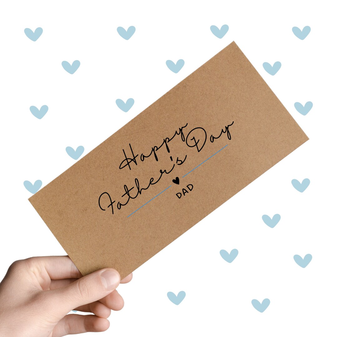 Personalised Happy Father's Day Cash Envelope, Voucher Envelope, Gift ...