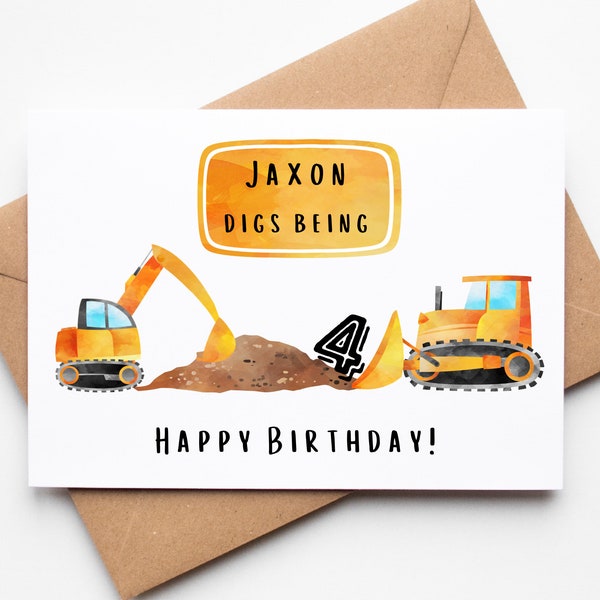 Digger Birthday - Etsy