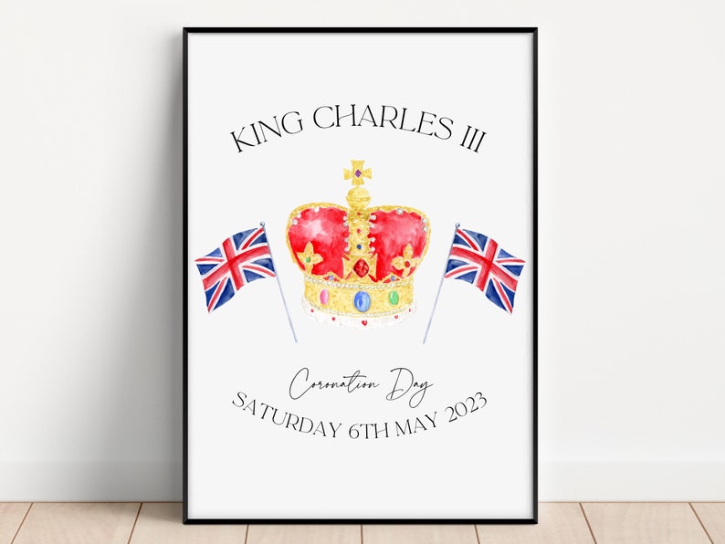 Printable King Charles Coronation Poster Royal Memorabillia - Etsy UK