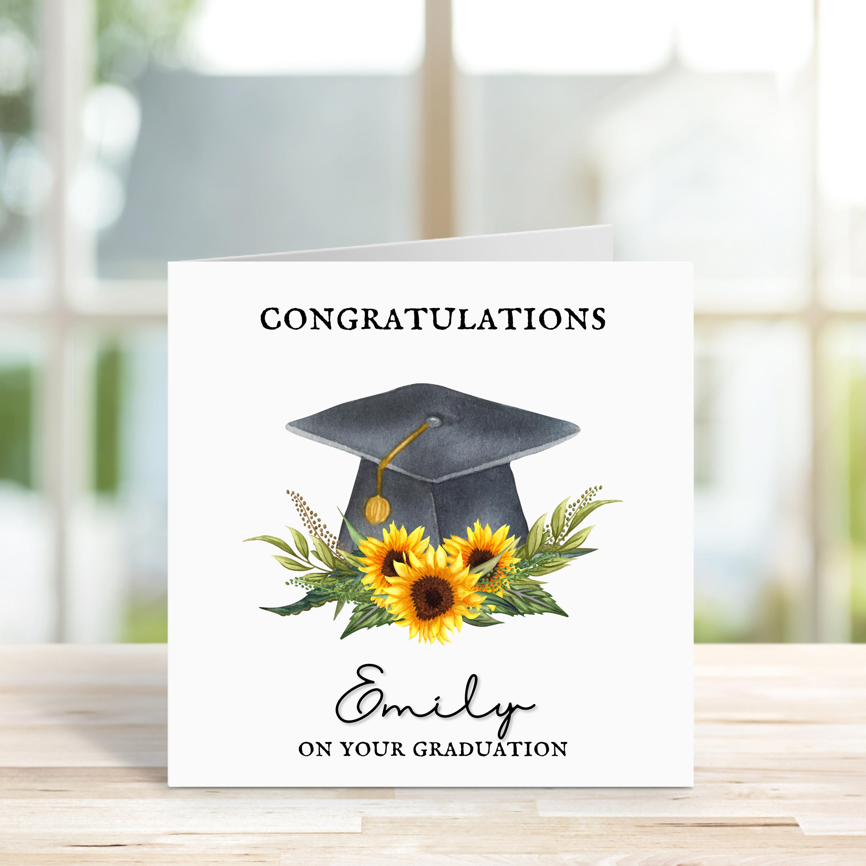 Personalised Graduation Card, Graduation for Her, Congratulations ...