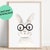 PRINTABLE Cute Bunny Wearing Glasses Print, Nursery Wall Art, Spring ...