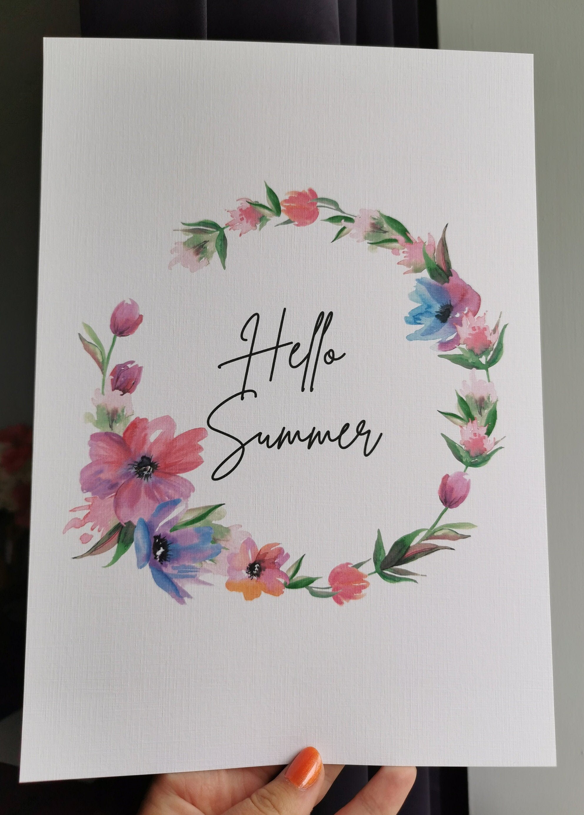 Hello Summer Printable Summer Printables Summer Wall Art - Etsy