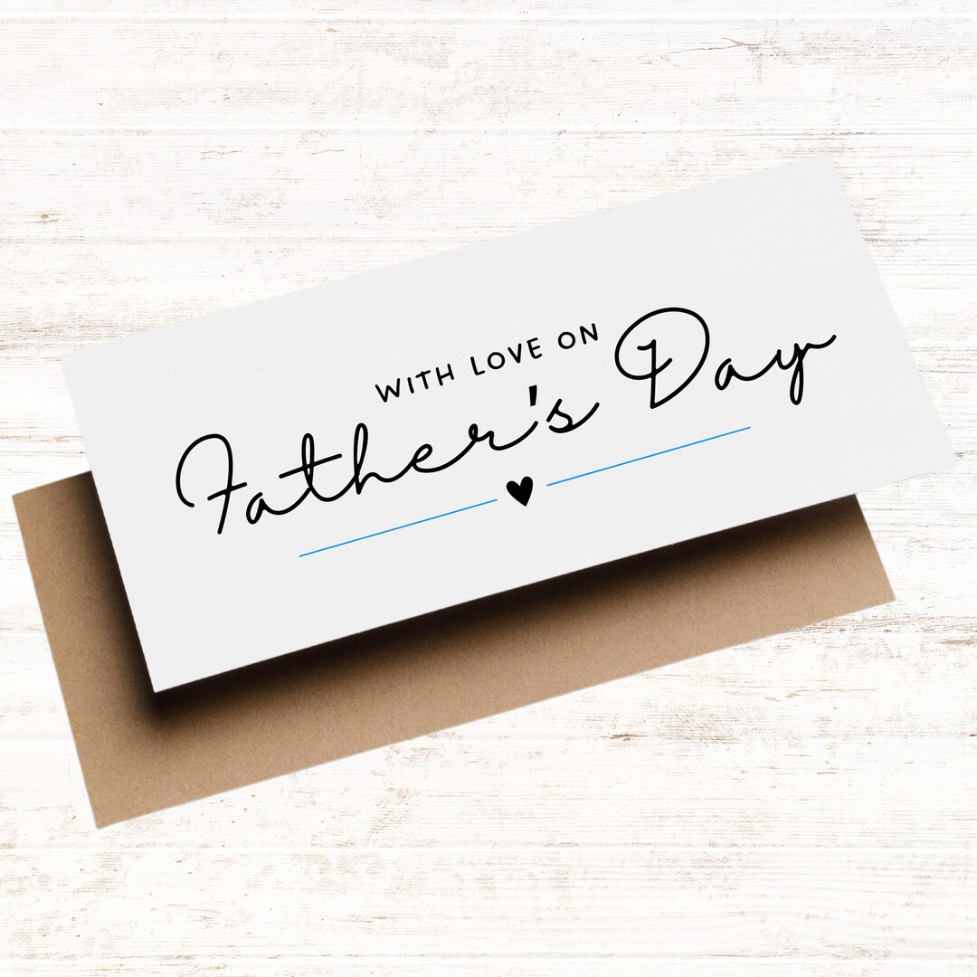 With Love on Father's Day Money Wallet Card, Gift Voucher Card, Money ...