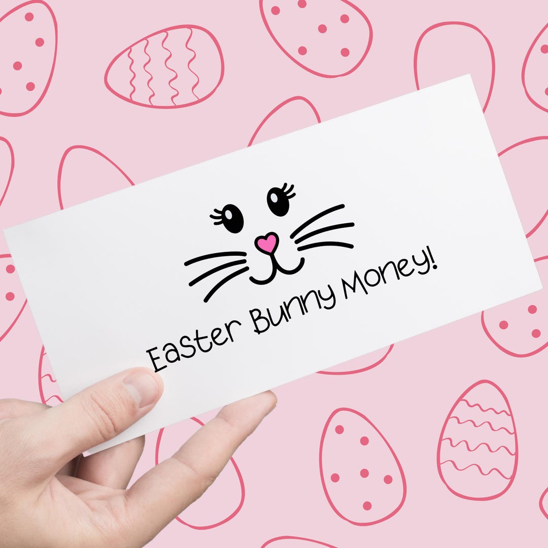 Easter Bunny Money Gift Envelope, Bunny Rabbit, Easter Cash Ticket ...
