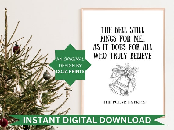 The Polar Express Quote Print Christmas Movie Quotes We - Etsy