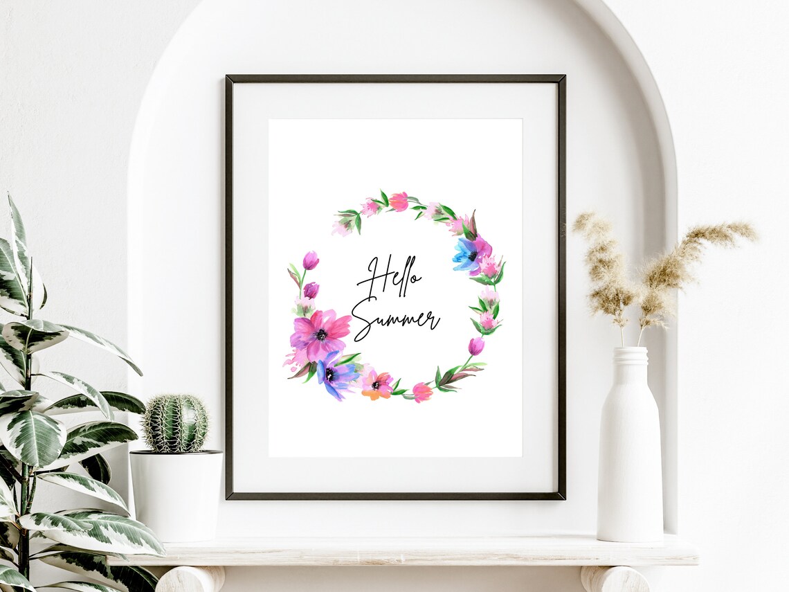 Hello Summer Printable Summer Printables Summer Wall Art - Etsy