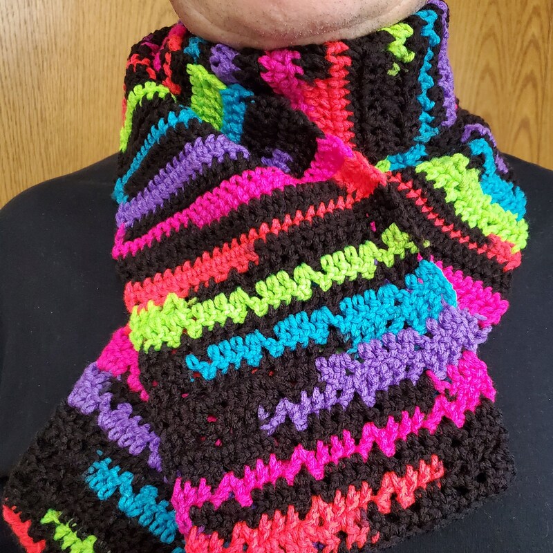 Neon Scarf - Etsy
