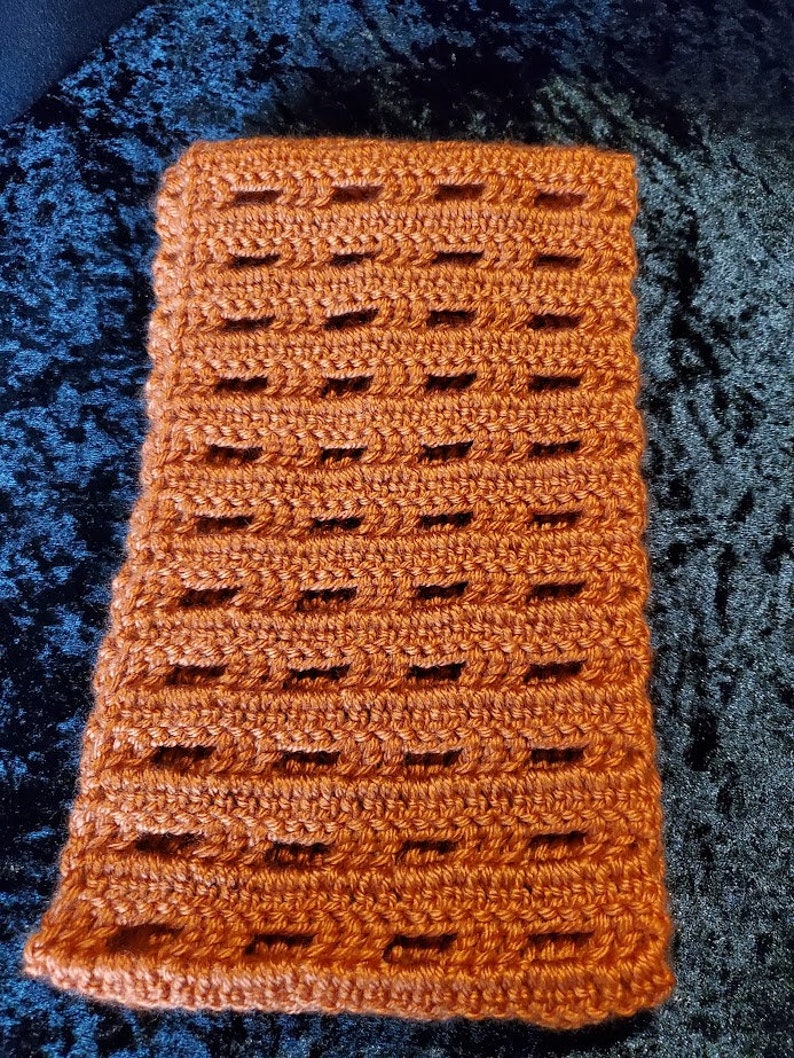 Small Burnt Orange Crochet Scarf - Etsy