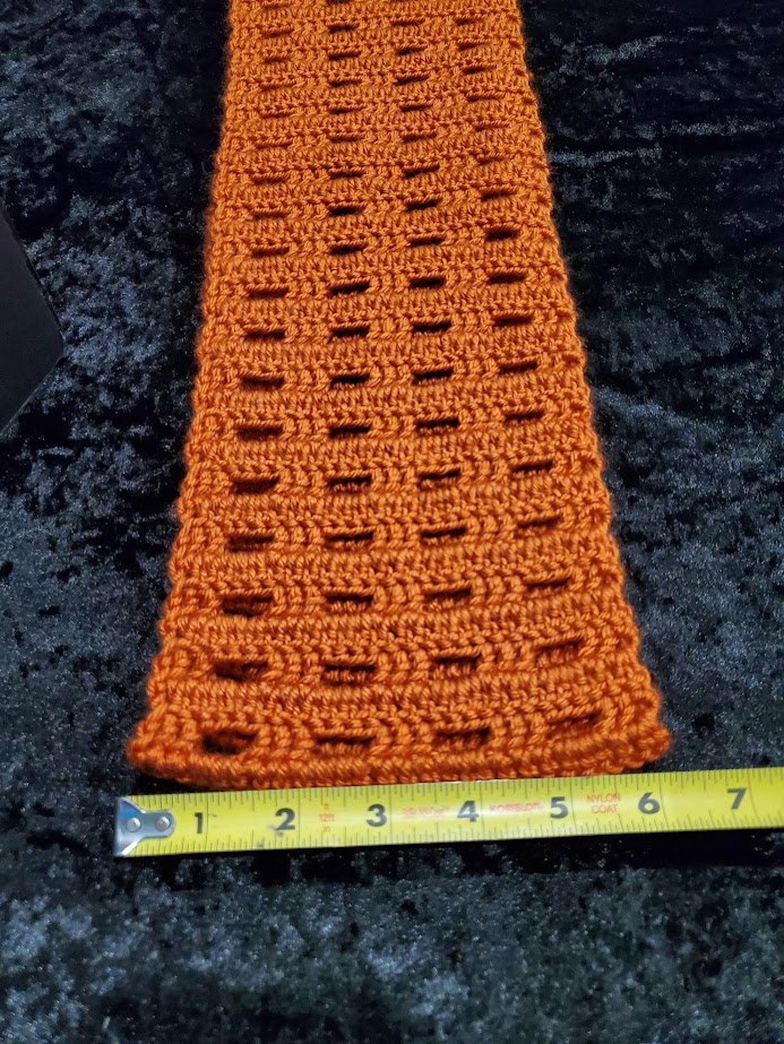 Small Burnt Orange Crochet Scarf - Etsy